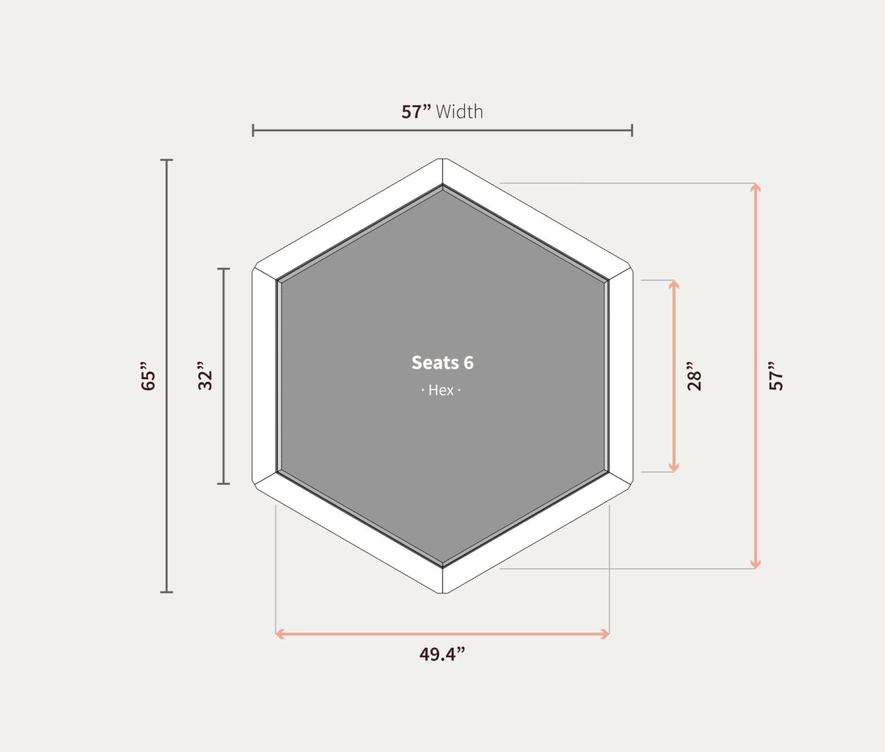 Hex Table for Six - Ready to Ship - Wyrmwood